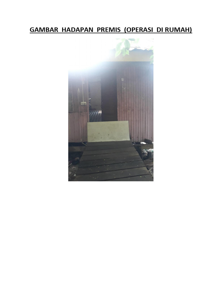 Gambar Hadapan Premis 1 - 043303 | PDF