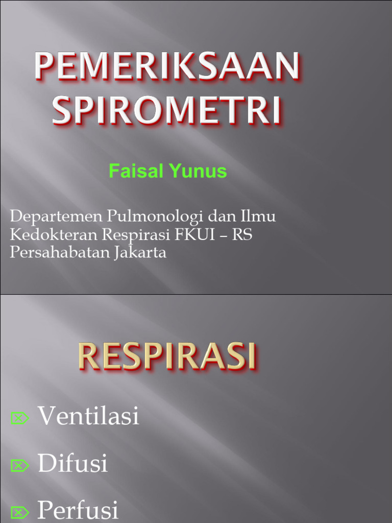 K - 21 - Prinsip Dasar Khusus Spirometri | PDF | Sains & Matematika