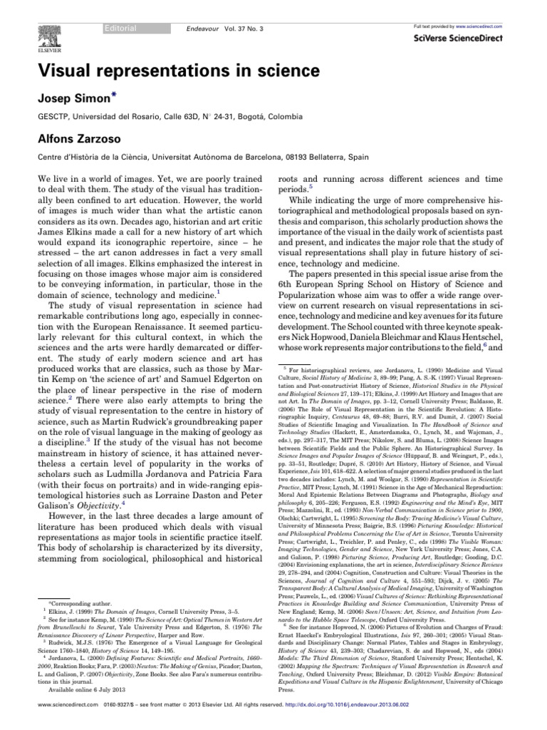 Exploring Visual Representations in Science | PDF | Science | History ...