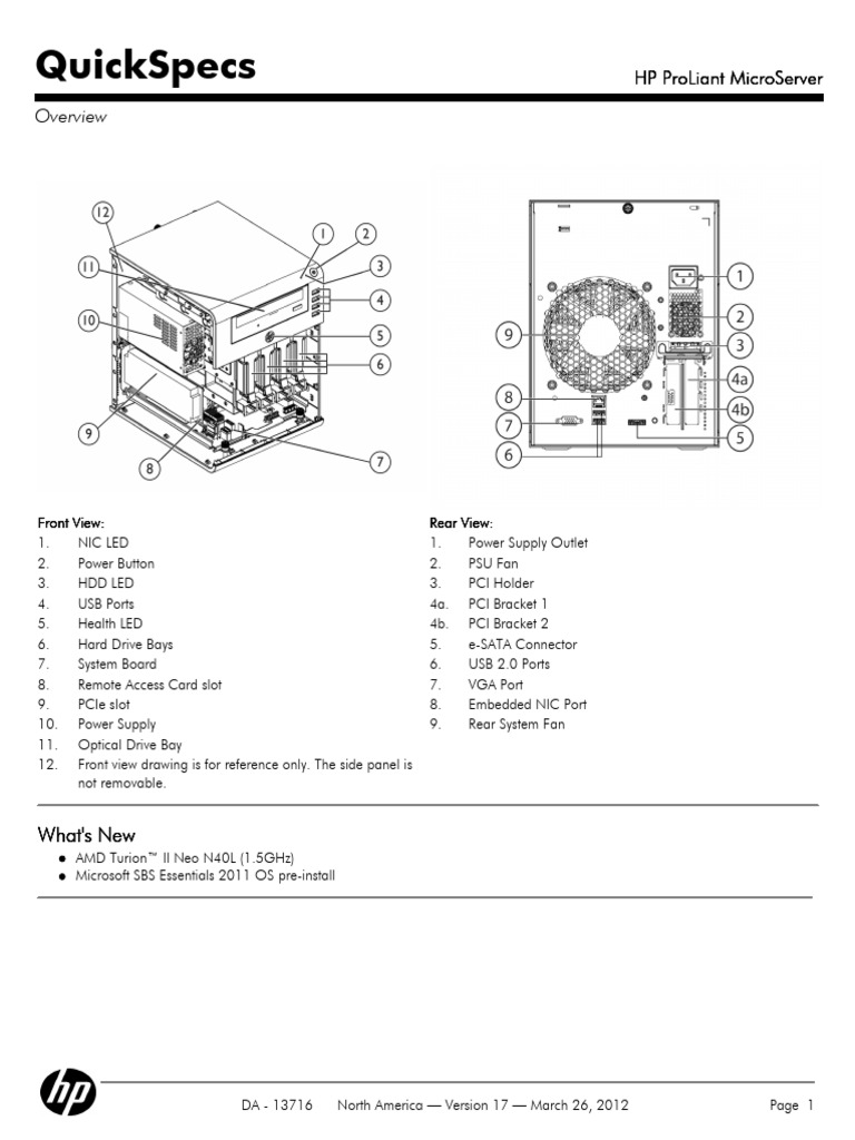 QuickSpecs (1) | PDF | Usb | Backup