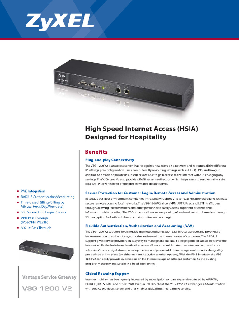 VSG-1200 V2 - 2 | PDF | Radius | Virtual Private Network