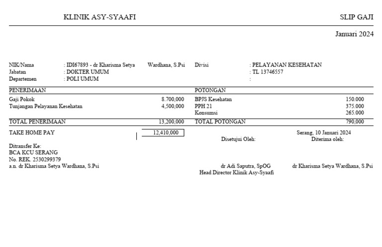 Asy Slip Gaji 1 | PDF