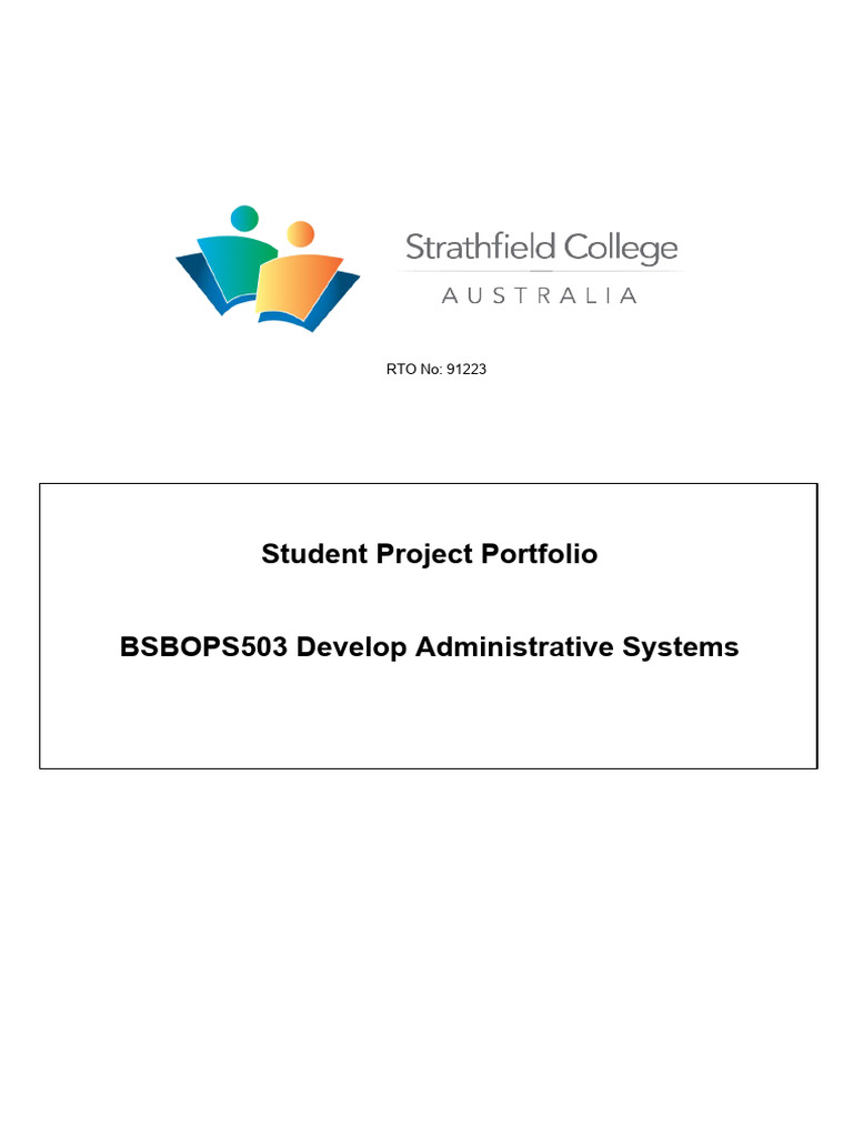 BSBOPS503 Student Project Portfolio | PDF | Computer File | Knowledge