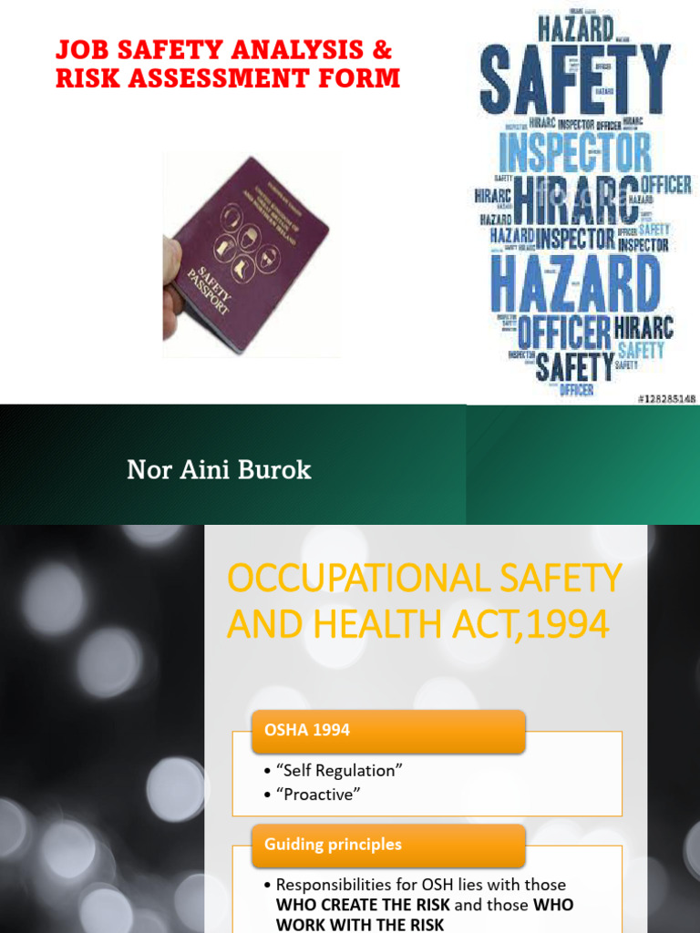 JSA JHA FYP Presentation Material | PDF | Occupational Safety And Health | Safety