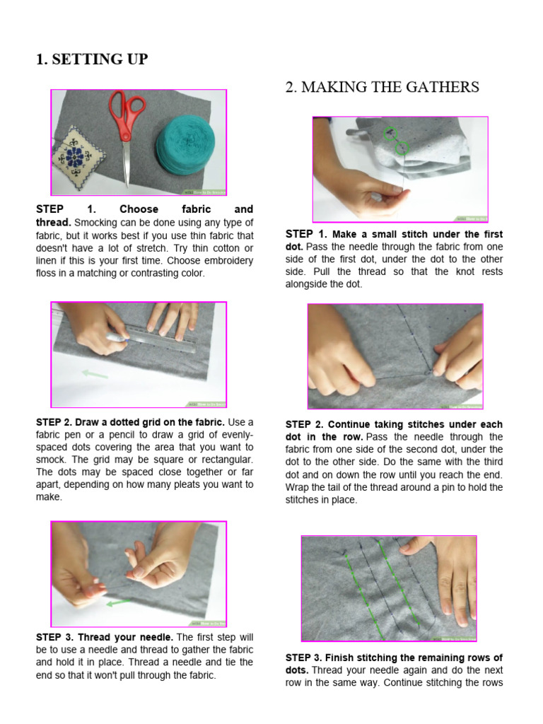 How To Do Smocking | PDF | Textile Arts | Needlework