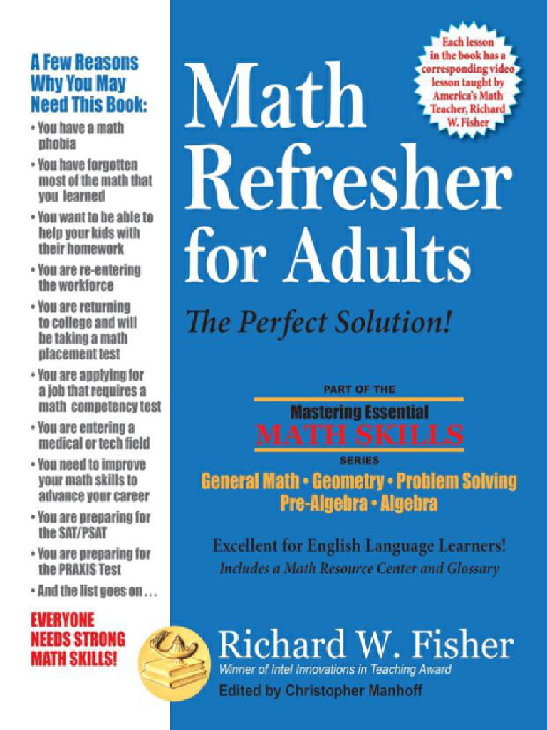 Richard W. Fisher - Math Refresher For Adults - The Perfect Solution ...