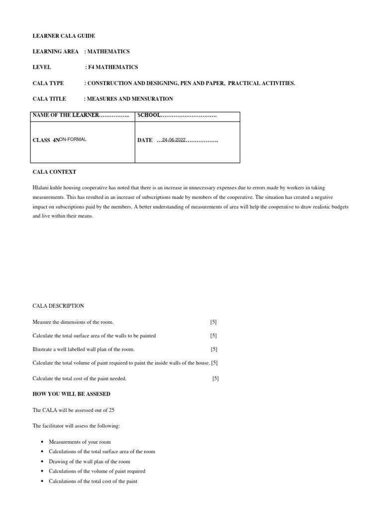 Cala D Maths Volume Paint | PDF