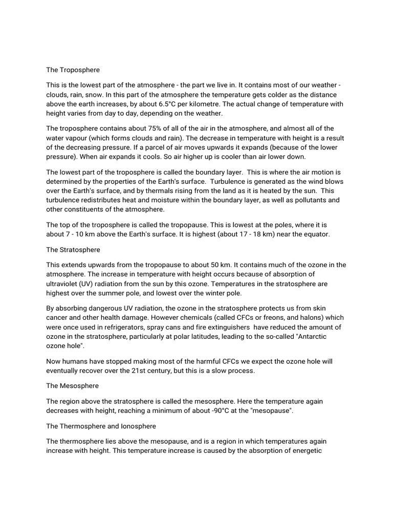 Atmosphere! | PDF | Atmosphere Of Earth | Troposphere