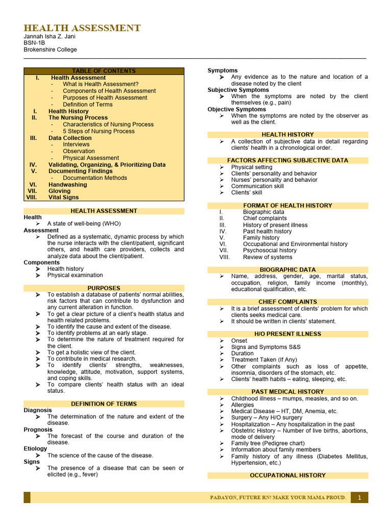 Health Assessment-Jani | PDF | Nursing | Medical Diagnosis