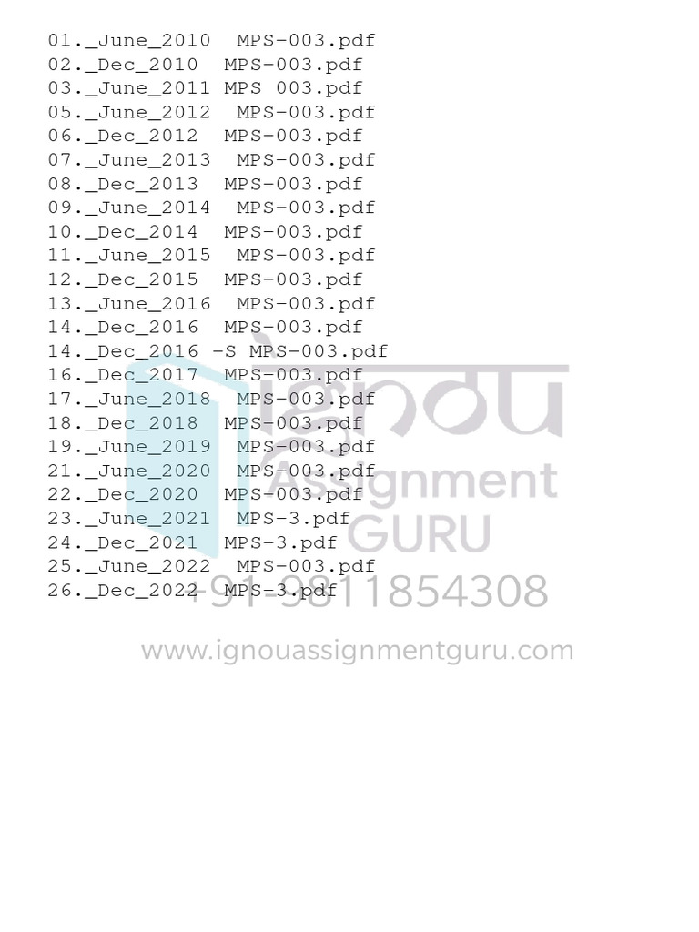 MPS 003 | PDF | Liberal Arts Education | Government