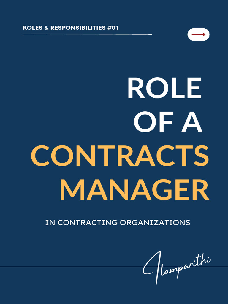 Role of Contracts Manager | PDF | Alternative Dispute Resolution | Business