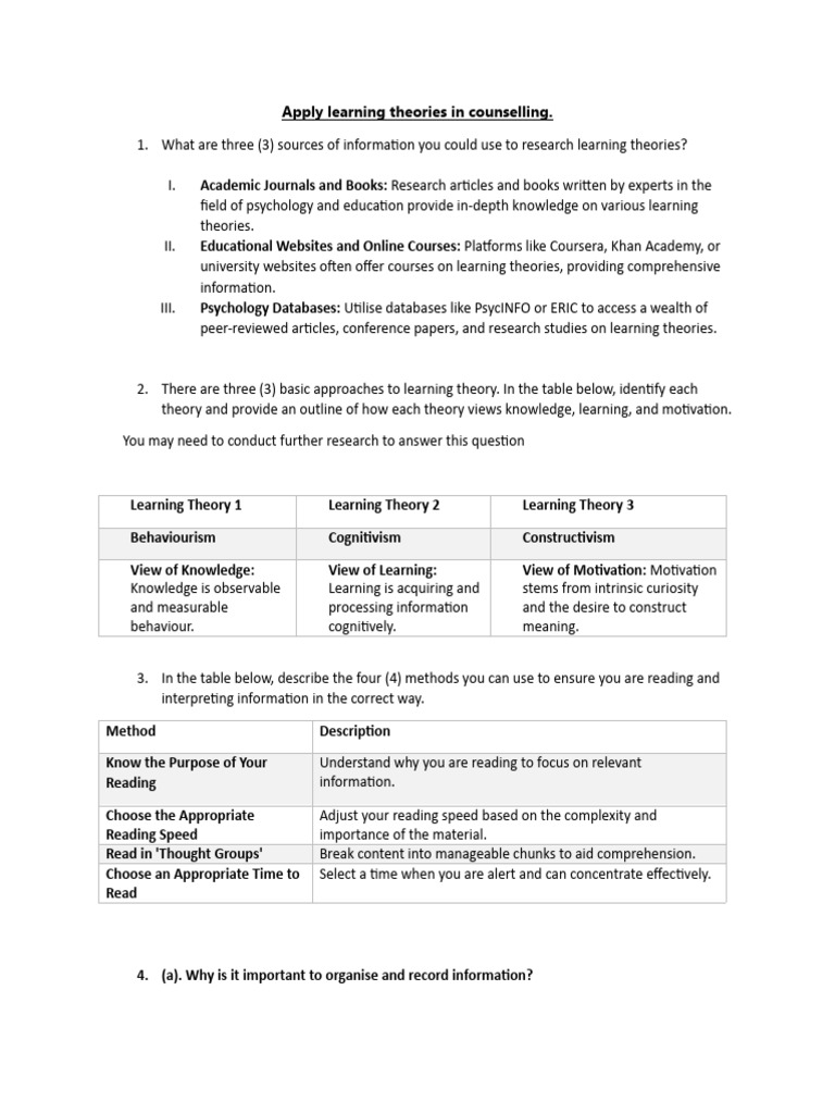 Apply Learning Theories in Counselling | PDF | Classical Conditioning ... Apply Learning Theories in Counselling | PDF | Classical Conditioning ...