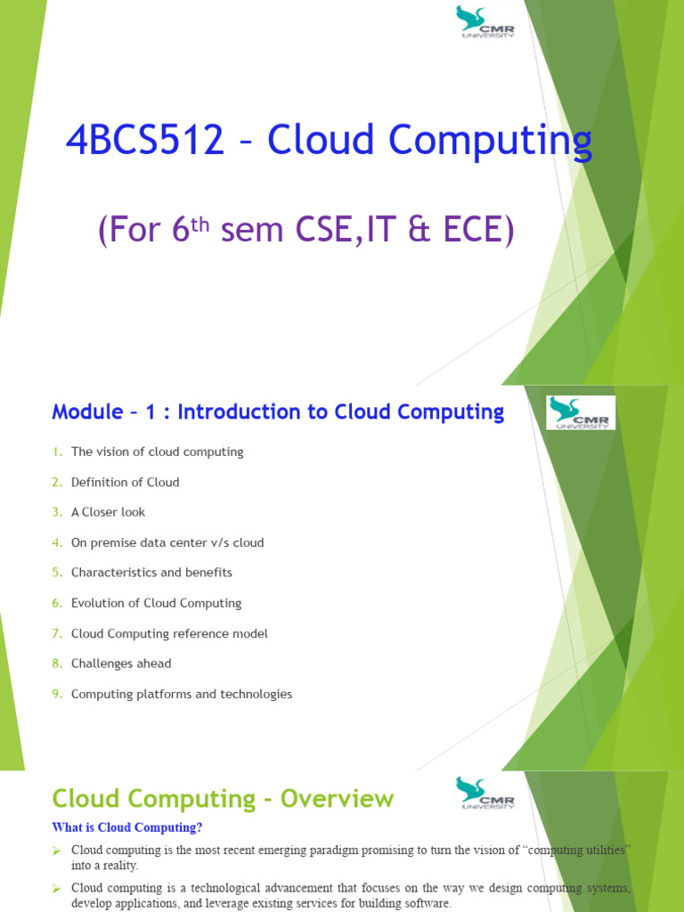 4bcs512 CC Module 1 | PDF