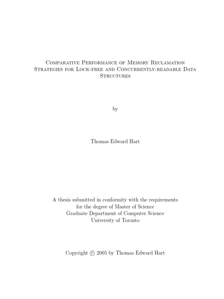 Tomhart Thesis Memory Reclamation | PDF | Operating System Technology | Concurrency (Computer ...