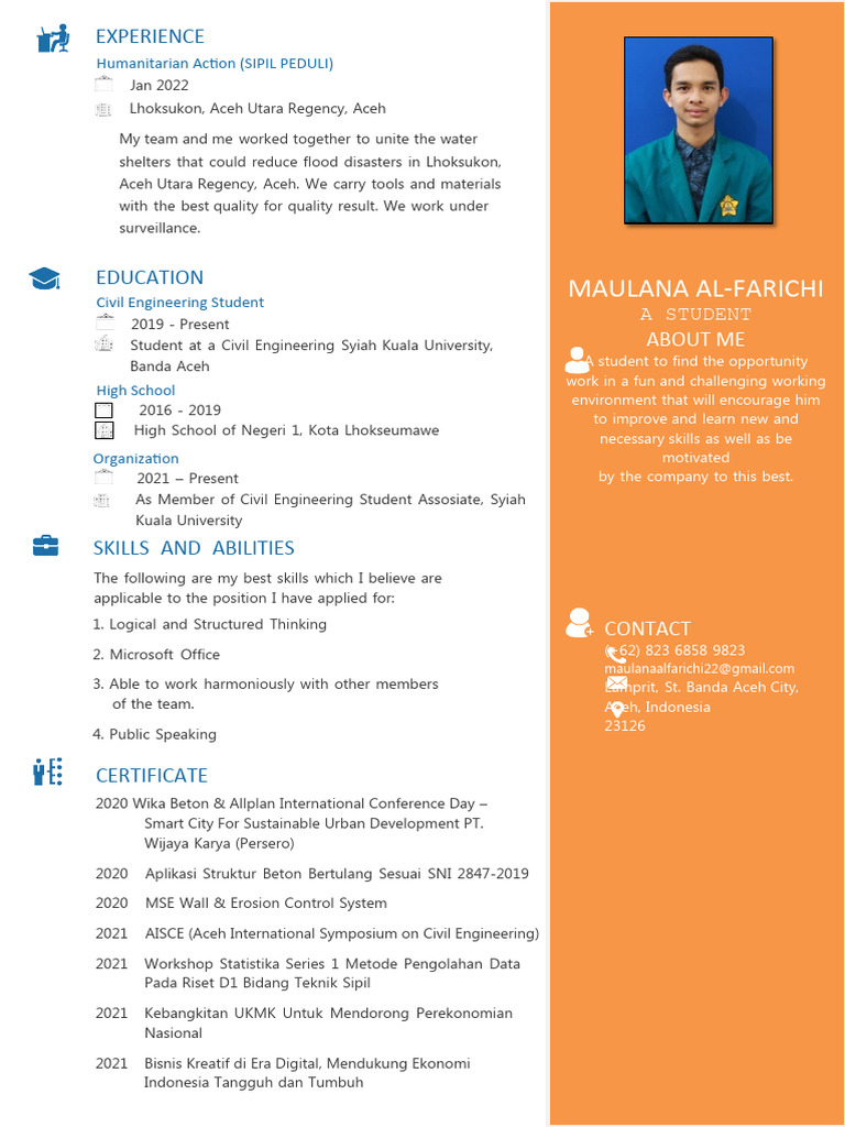 CV (Daftar Riwayat) Haddad Rahmat | PDF