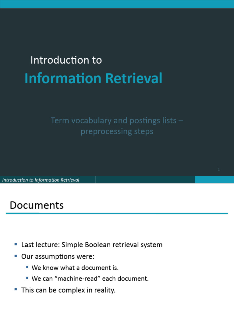 IR Lec03 Vocabulary Postings List | PDF | Linguistics | Writing