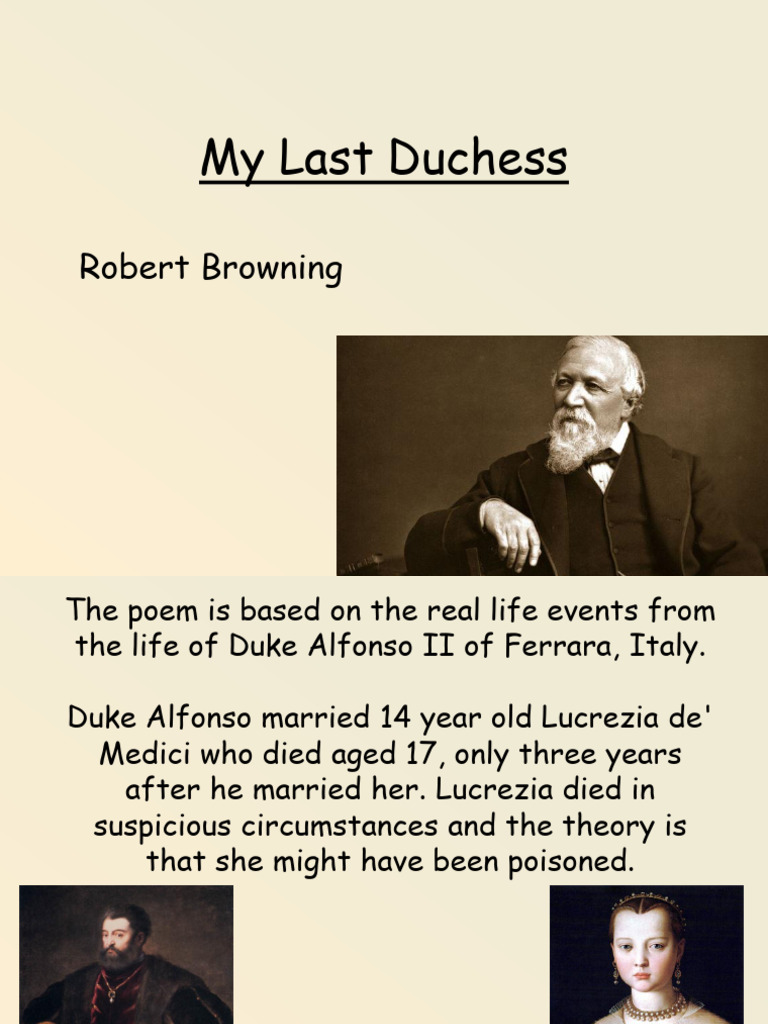 Analysis of "My Last Duchess" Poem | PDF | Poetry