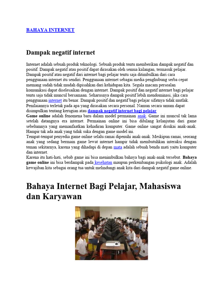 Bahaya Internet | PDF