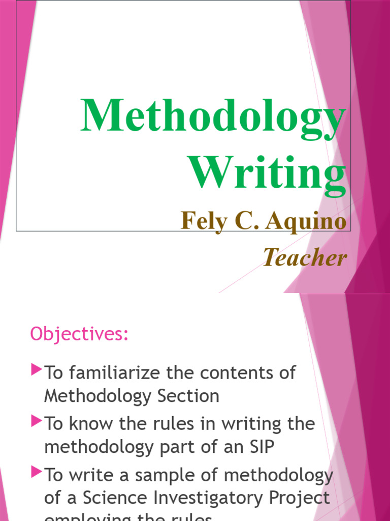 WRITING-METHODOLOGY | PDF | Experiment | Methodology