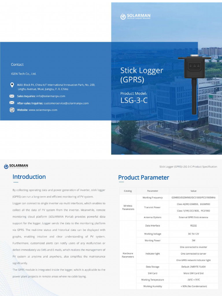 Stick Logger Gprs LSG 3 C | PDF