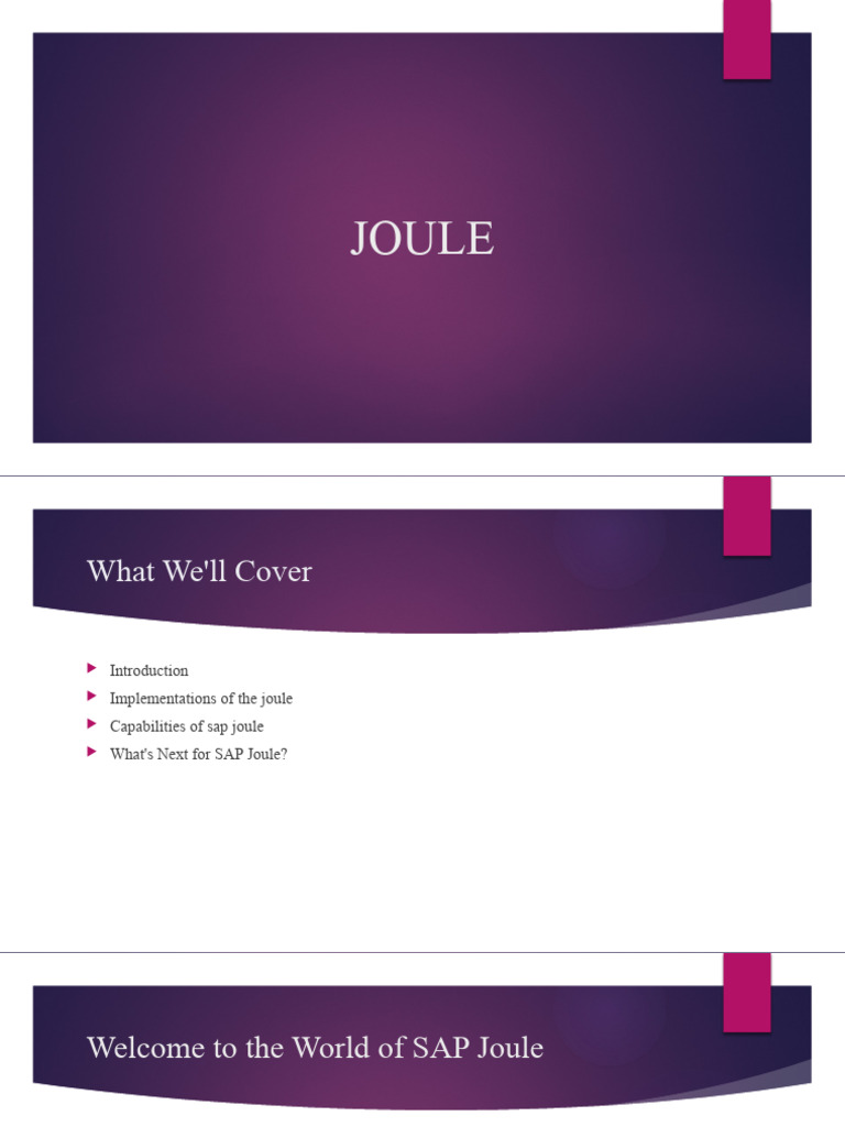SAP Joule Overview and Capabilities | PDF