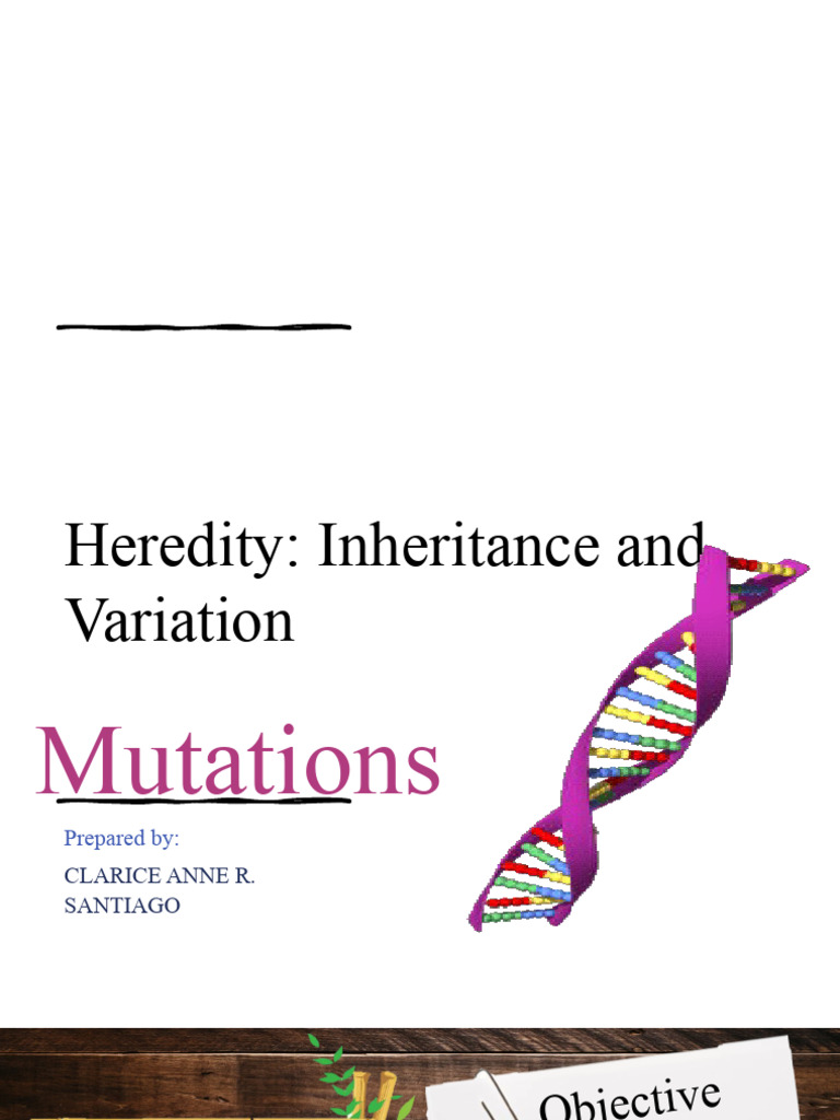 Week4 Heredity Inheritance-And-Variation Mutations | PDF | Genetic ...