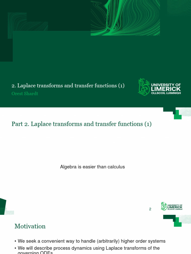 CH4404 Lecture 05 LaplaceTransforms 1 | PDF | Laplace Transform ... CH4404 Lecture 05 LaplaceTransforms 1 | PDF | Laplace Transform ...