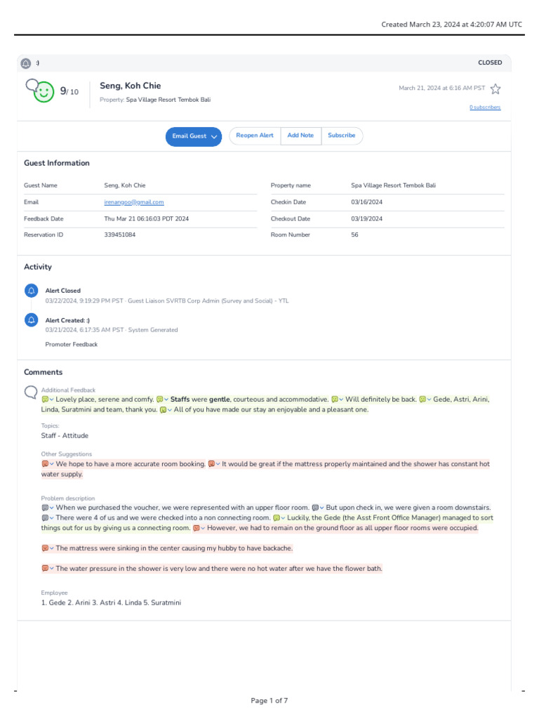 Ms - Koh Chie Seng | Download Free PDF | Hotel