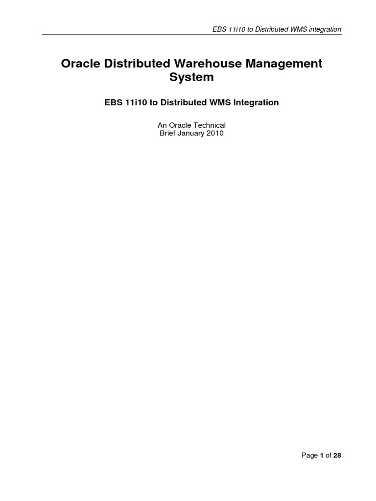 Dwms Odi Technical Brief Pdf Database Transaction Variable Computer Science