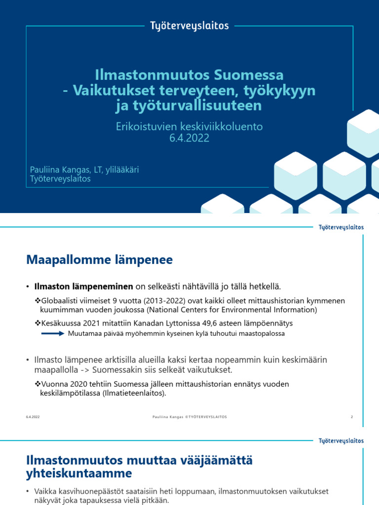 Ilmastonmuutos Luento | PDF