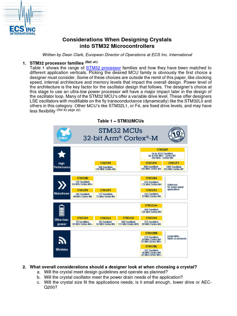 STM32 Crystal Design Considerations | PDF | Microcontroller | Electronic Oscillator