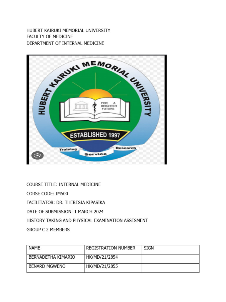 Internal Medicine Clinical Report | PDF | Respiratory System | Breathing