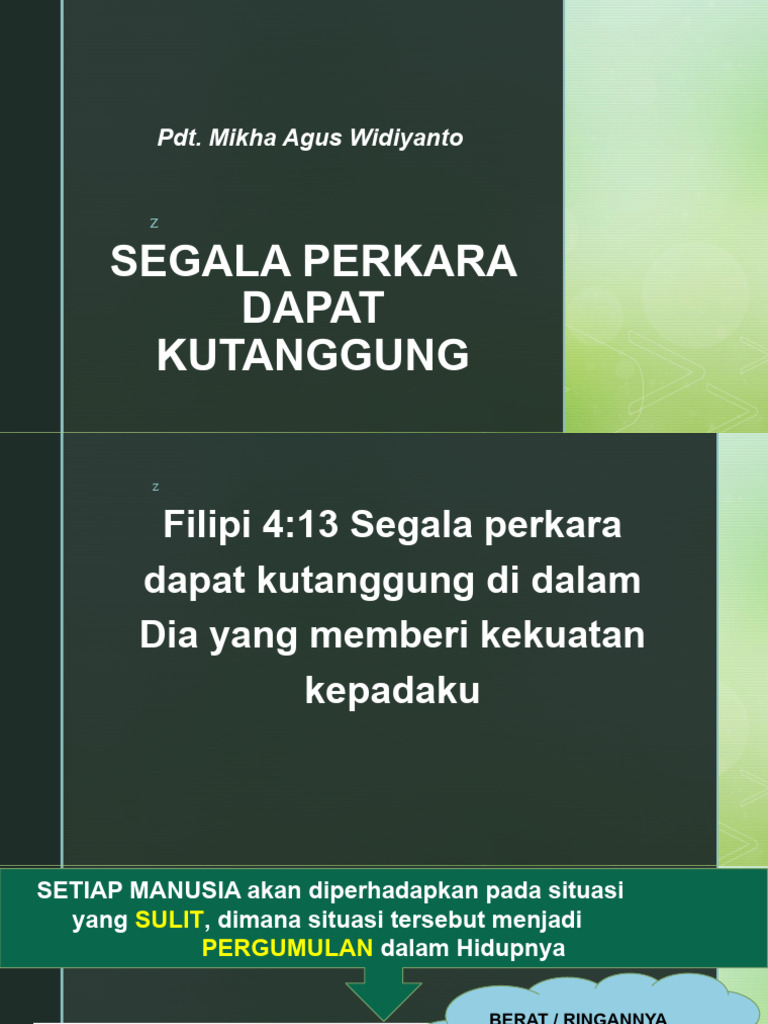 Kotbah: Segala Perkara Dapat Kutanggung | PDF