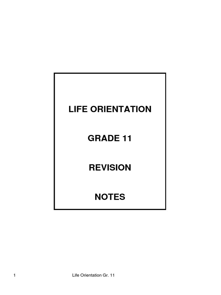 Life Orientation | PDF