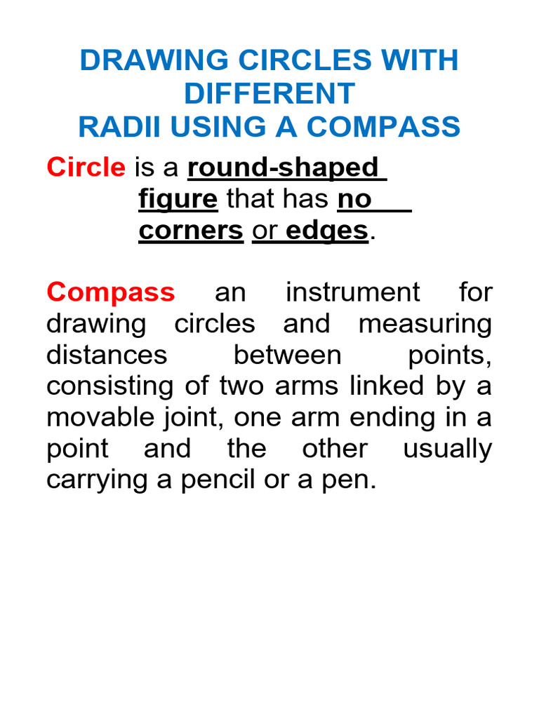 Drawing Circles with a Compass Guide | PDF | Tools
