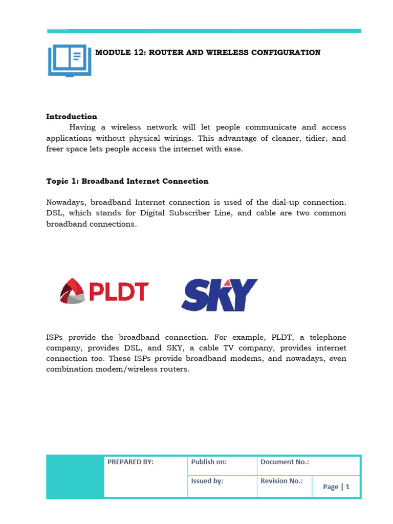M10 - Module 12 - Router and Wireless Configuration | PDF | Technology ...