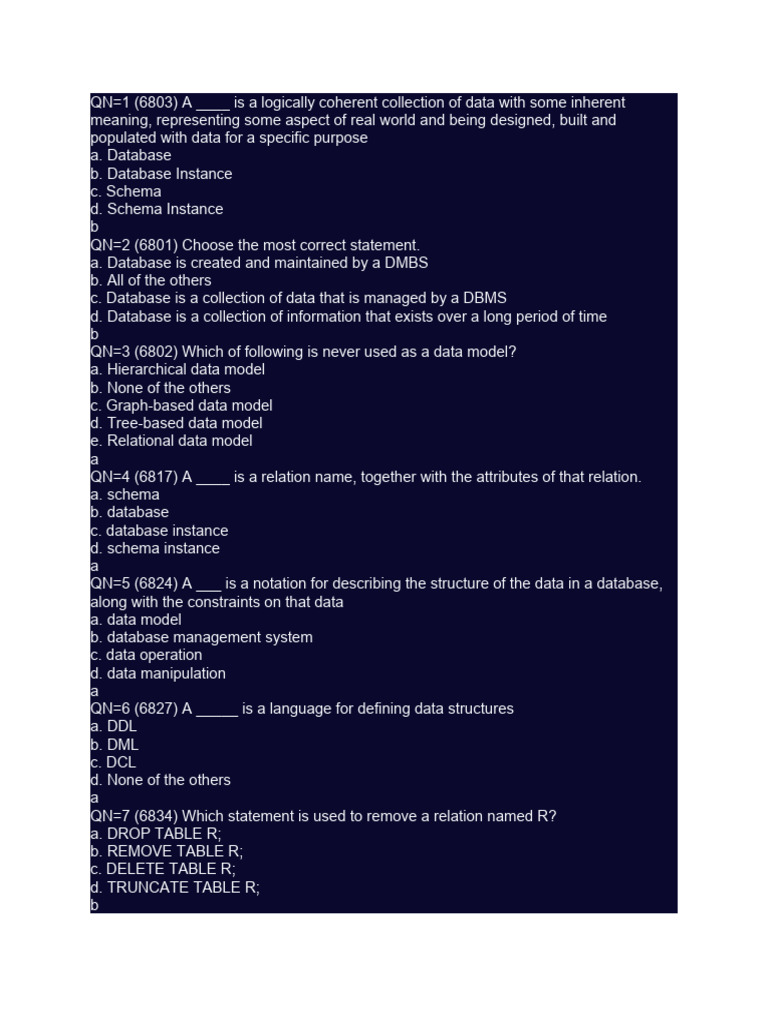 QN | PDF | Database Index | Databases