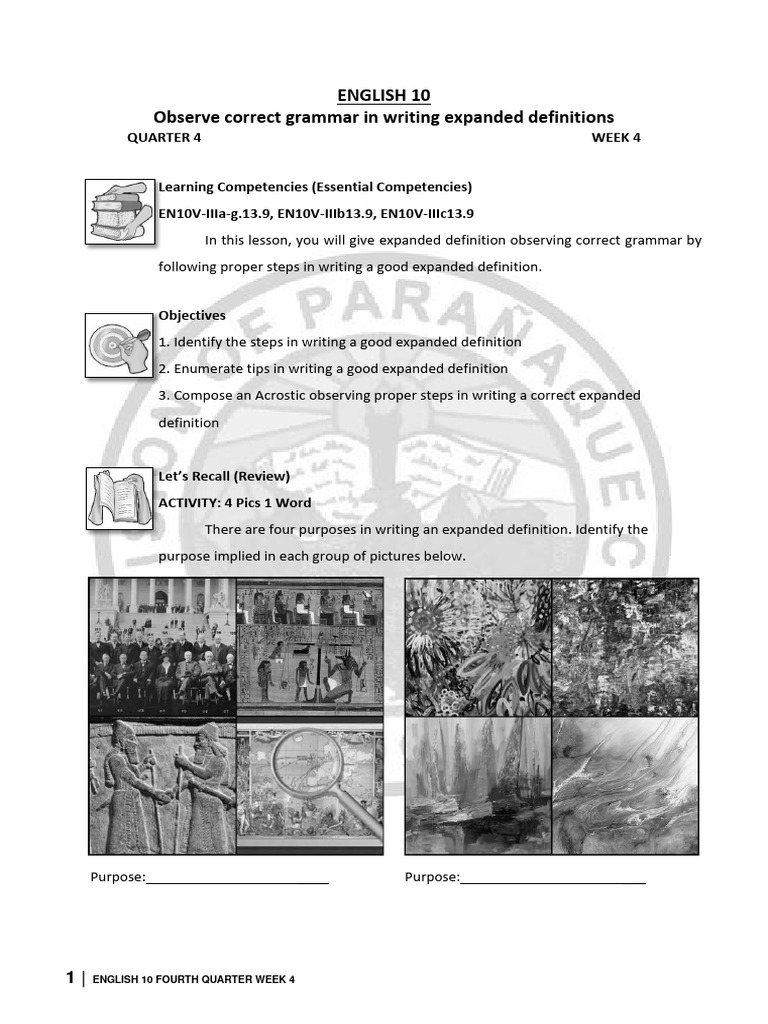 ENGLISH 10 Quarter 4 Week 4 (6 Pages With Watermarks) | PDF