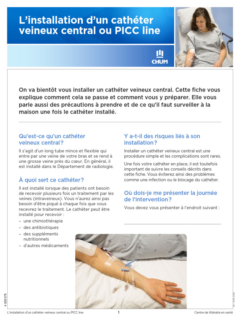 36 3 Installation D Un Catheter Veineux Central Ou Picc Line | PDF ...