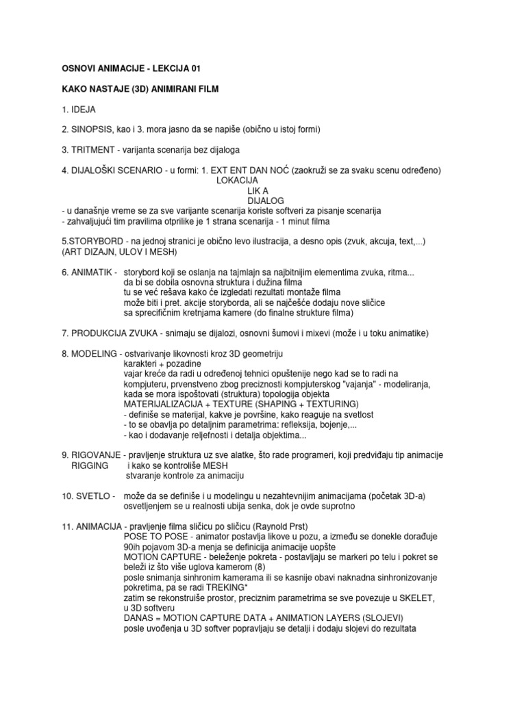 Animacija Skoro Sve | PDF