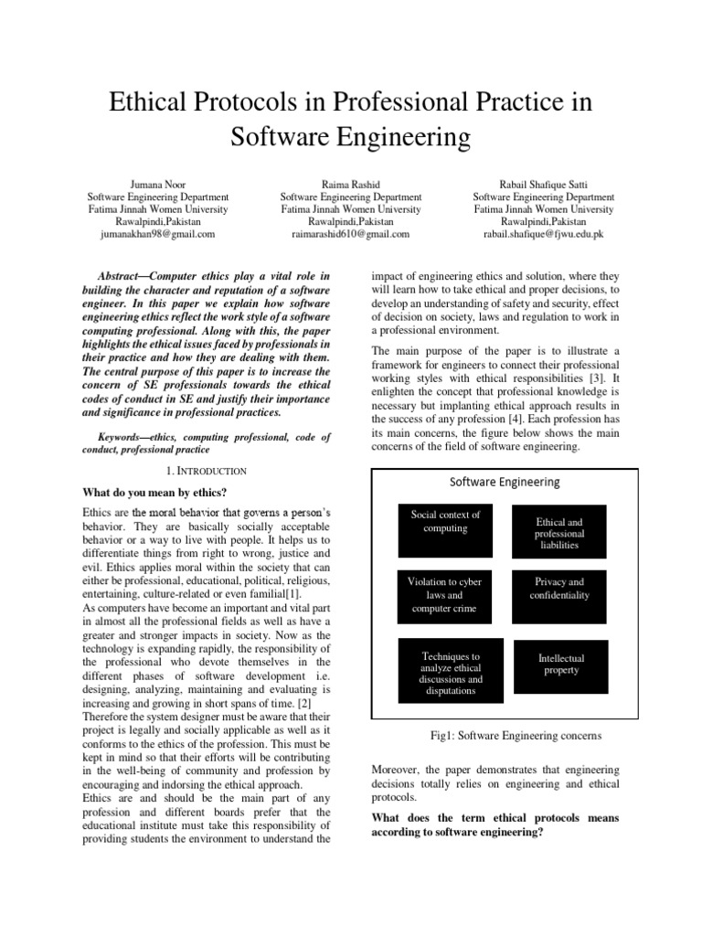 Ethical Protocols in Professional Practi | PDF | Software Engineering | Privacy