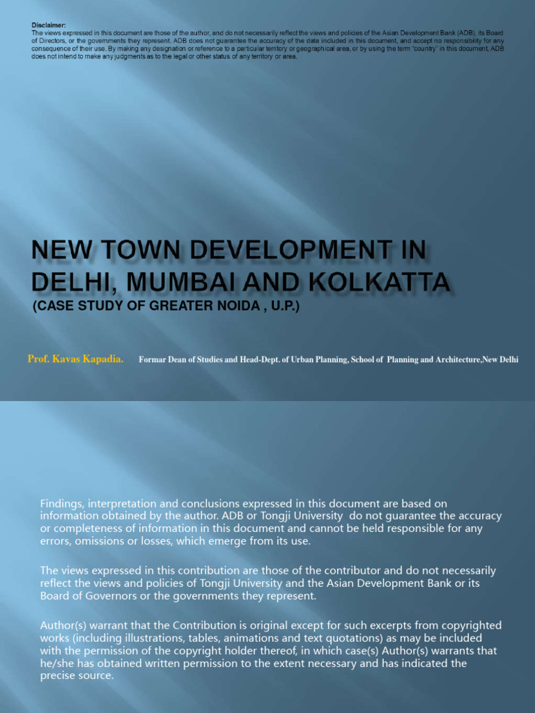 New Town Development Delhi Mumbai Kolkatta | PDF | Mumbai