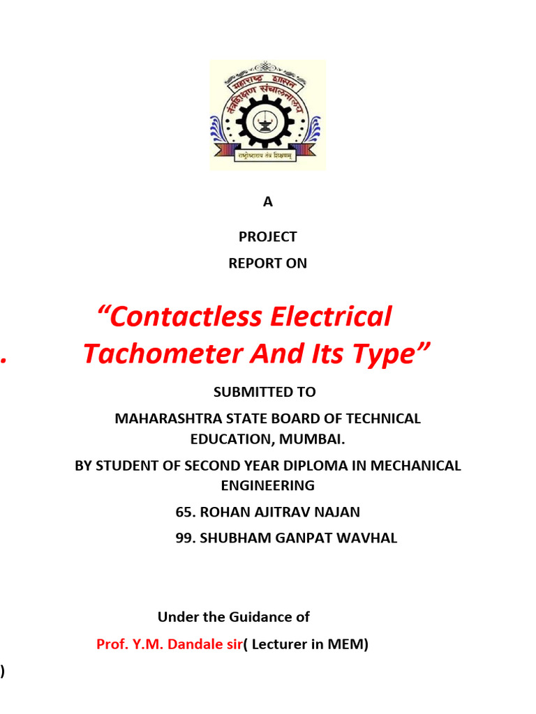 Contactless Electrical Tachometer | PDF | Natural Disasters | Extrusion