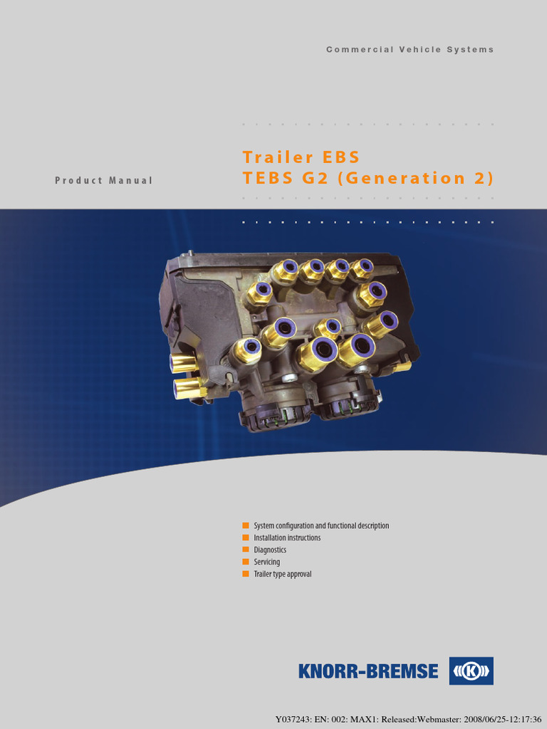 TRAILER Ebs Gen2 - 2008-04-29 | PDF | Anti Lock Braking System | Vehicles