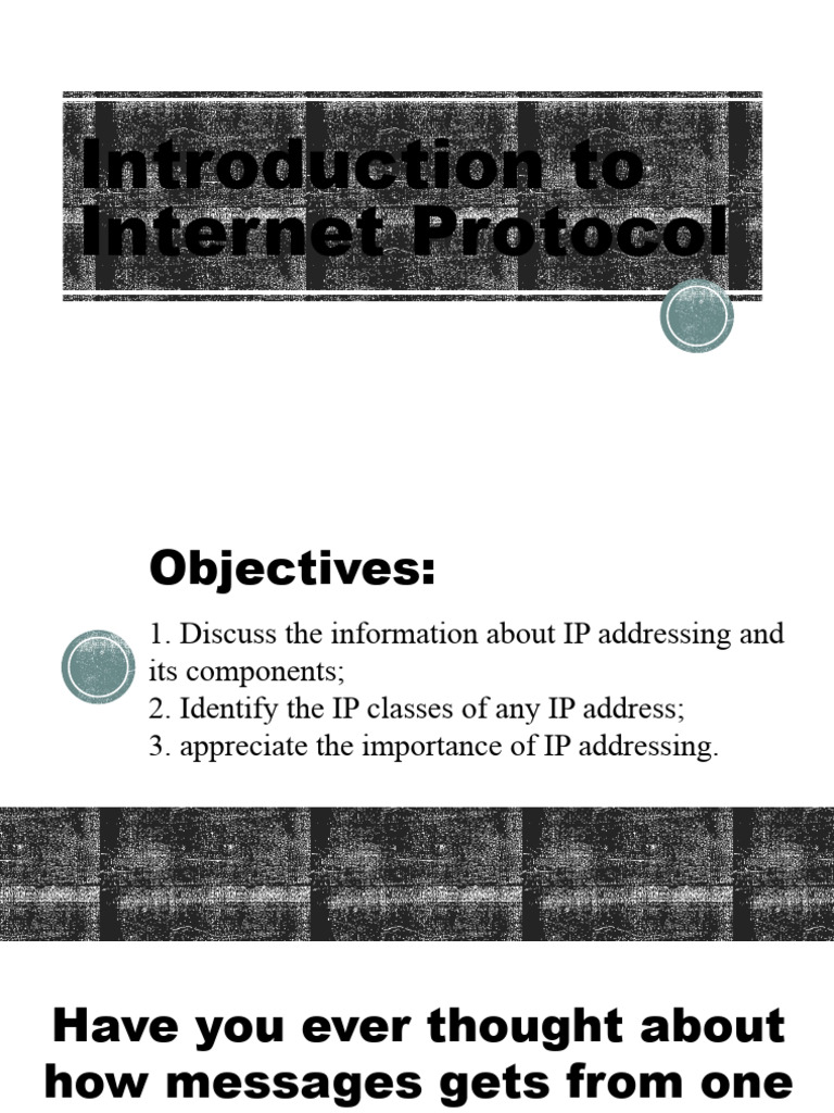 Introduction To Internet Protocol | PDF | Internet Protocols | Ip Address