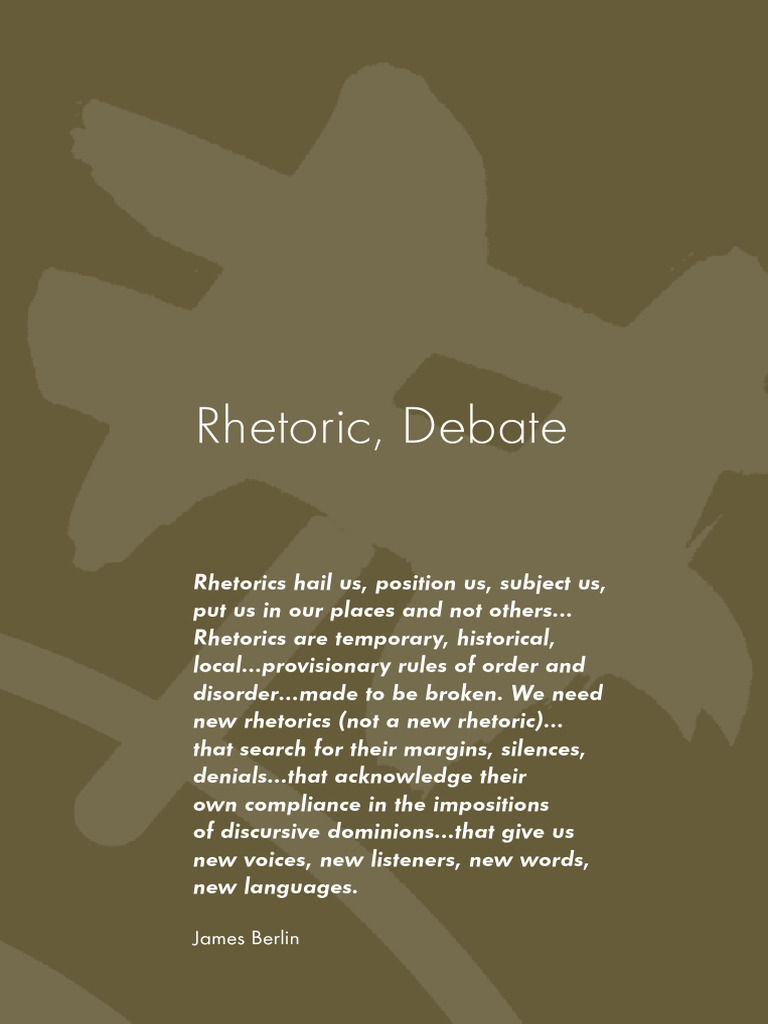 StartTalking-2 Rhetoric Debate | PDF | Rhetoric | Logos