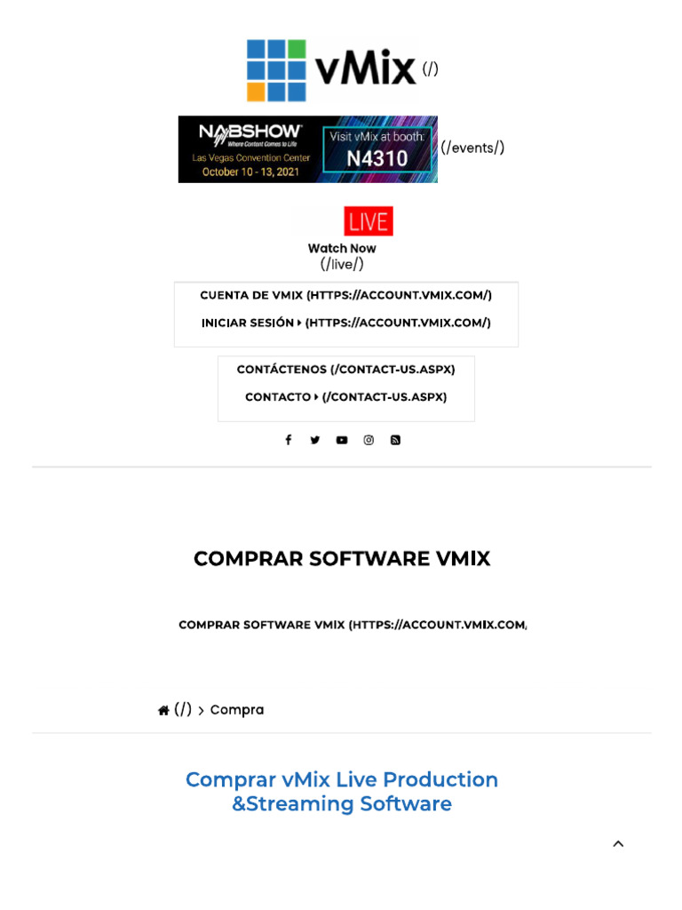 Comprar Software de Transmisión en Vivo - Vmix | PDF