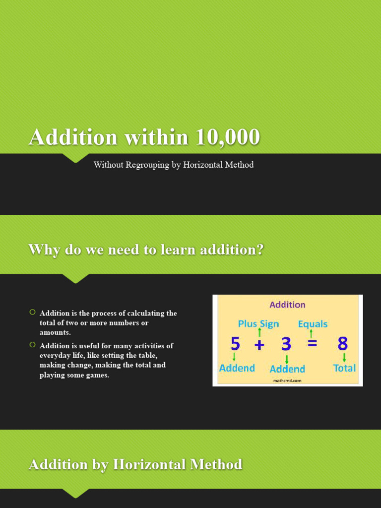 Horizontal Addition Method Explained | PDF | Summation | Mathematics