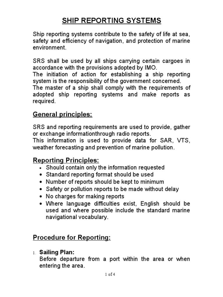 SRS | PDF | Search And Rescue | Ships