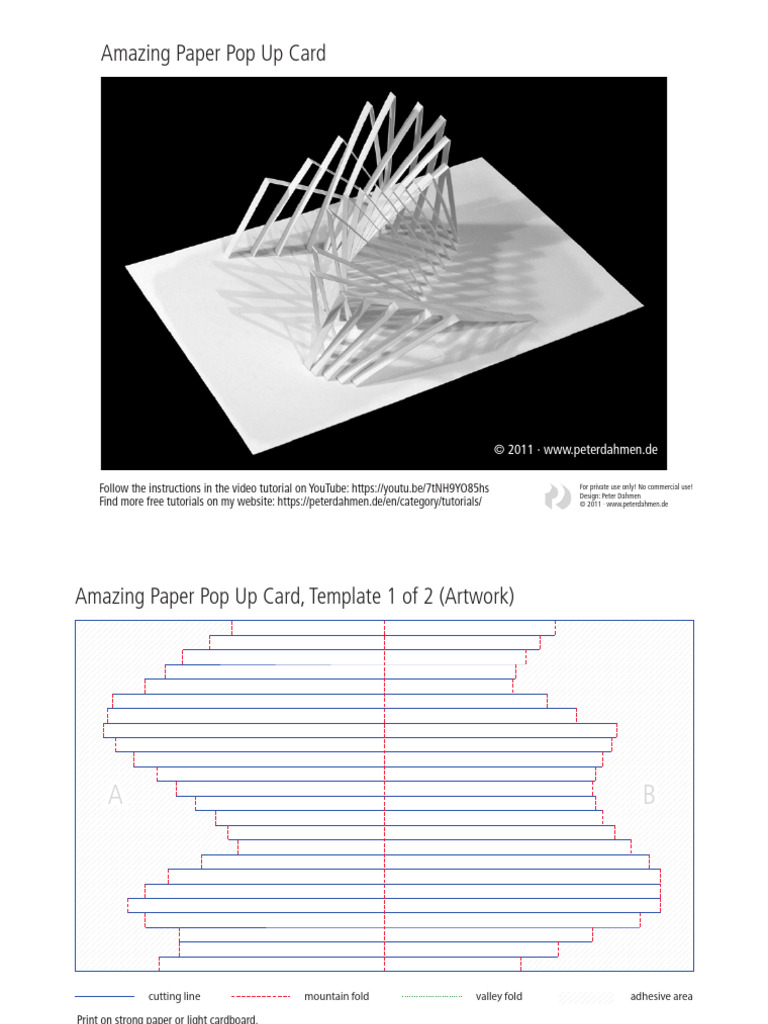 Paper Pop Up Card Tutorial | PDF